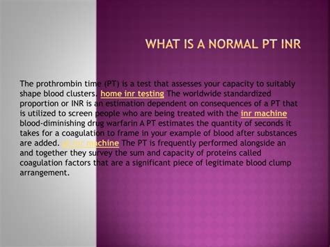 PPT What Is A Normal Pt Inr PowerPoint Presentation Free Download ID 10545321