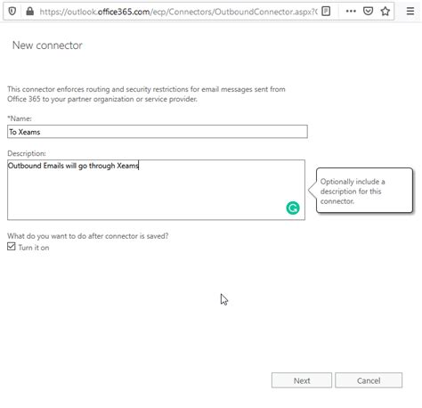 Configuring Exchange Online For Outbound Emails Through Xeams
