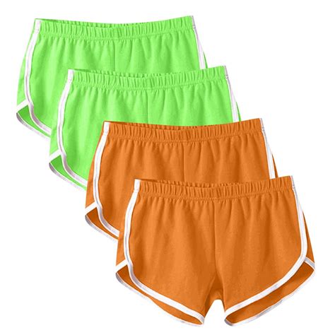 Frariair Womens Multipack Dolphin Hem Workout Shorts Summer Activewear