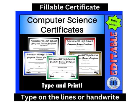 Computer Science Certificates Programming Certificate Coding Award