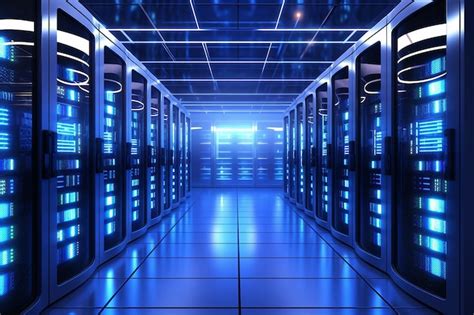 Premium Photo Generative Ai Image Of Data Storage Center In Server
