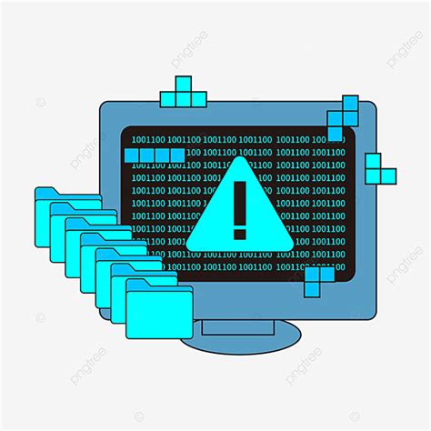 Binary Code Programming Vector Design Images Cartoon Computer Folder