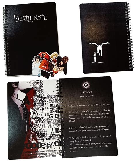 Buy Death Note With 12 Death Note Stickers Rules And 24 Art Covers In