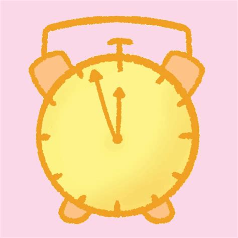 A Yellow Clock From New Year At 12 Am 57450964 Vector Art At Vecteezy