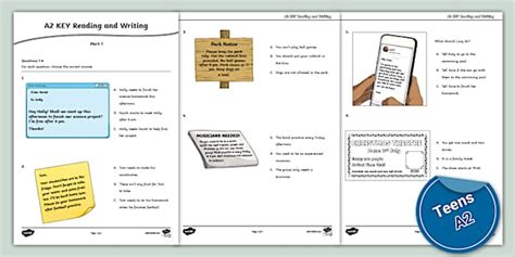 A2 Key Reading And Writing Part 1 öğretmen Yaptı