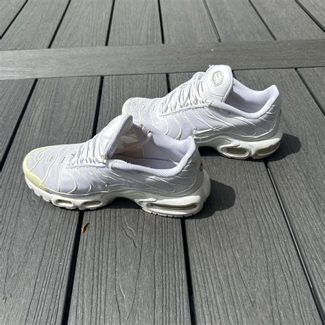 Nike Air Max Plus Tn Triple White Trainers Signs Of Depop