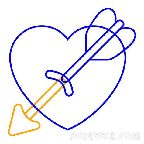 How To Draw A Heart Arrow Emoji Pop Path