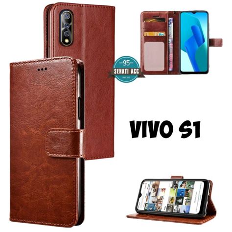 Vivo S Casing Wallet Flip Cover Leather Case Premium Leather Shopee Malaysia
