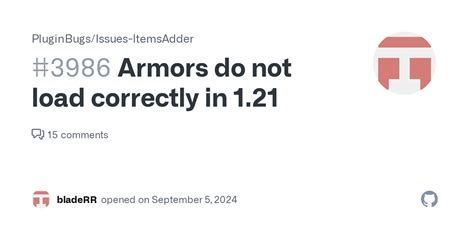 Armors Do Not Load Correctly In 121 · Issue 3986 · Pluginbugsissues