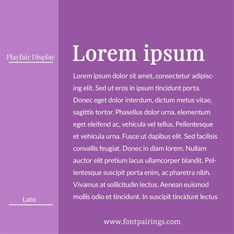 Lato Font Pairing