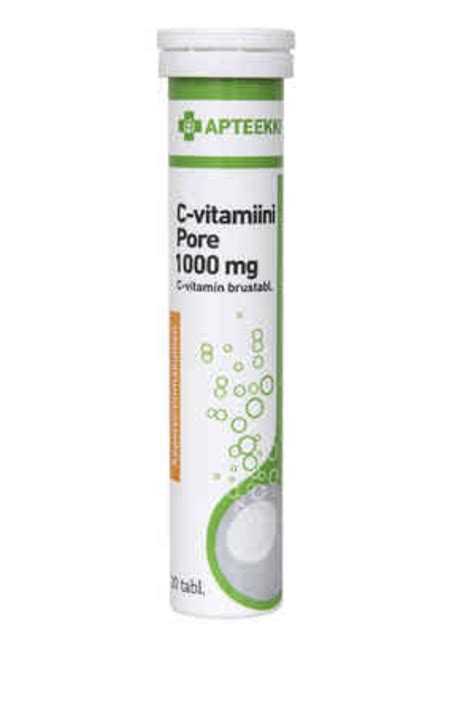 Apteekki C Vitamiini Pore 1000mg Poretabl Apteekkinifi