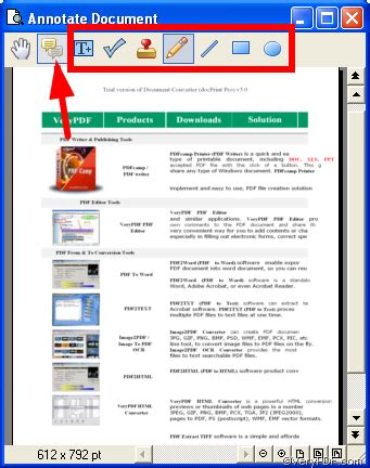 How To Use Add Comments On Current Page Option In DocPrint Preview Application VeryPDF