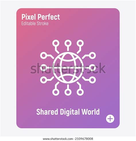 Shared Digital World Metaverse Development Thin Stock Vector (Royalty Free) 2109678008 ...