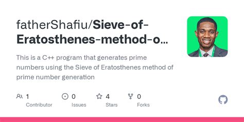 Github Fathershafiusieve Of Eratosthenes Method Of Prime Numbers This Is A C Program That