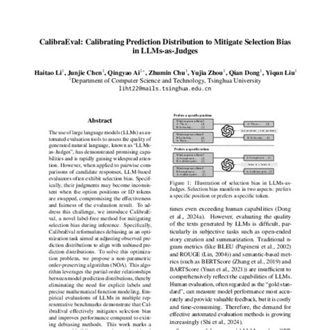 Calibraeval Calibrating Prediction Distribution To Mitigate Selection Bias In Llms As Judges