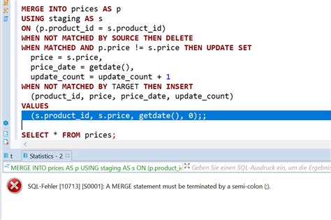 Failed To Submit A Merge Sql To Sql Server · Issue 1649 · Dbeaver