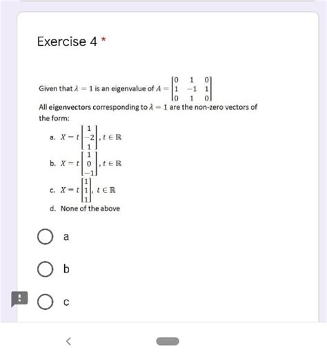 solved exercise 4 1 1 1 given that i 1 is an eigenvalue of