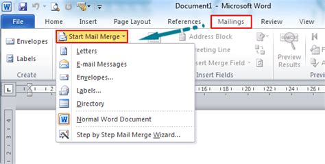 Where is the Mail Merge in Microsoft Word 2007, 2010, 2013, 2016, 2019 ...