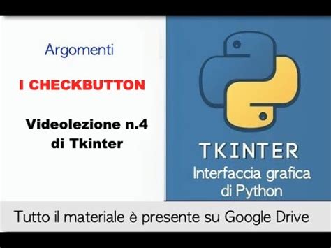 TKINTER Videolezione N I CheckButton YouTube