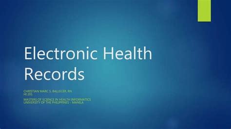 The Electronic Health Record Challenges And Solutions Pdf