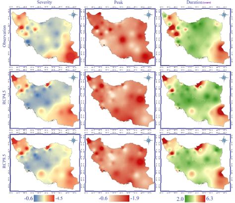 Spatial Distributions Of The Average Drought Characteristics Download Scientific Diagram