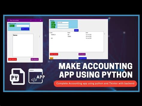 فیلم آموزشی ساخت اپلیکیشن حسابداری با استفاده از Python و Tkinter رابط کاربری گرافیکی پایتون