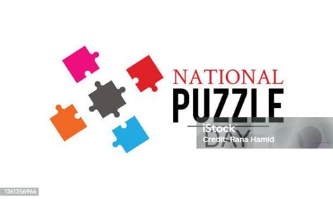1월 29일 전국 퍼즐의 날 배너 포스터 티셔츠 카드에 대한 벡터 일러스트 템플릿 사람들에 대한 스톡 벡터 아트 및 기타 이미지 Istock