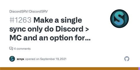 Make A Single Sync Only Do Discord Mc And An Option For Vice Versa · Issue 1263 · Discordsrv