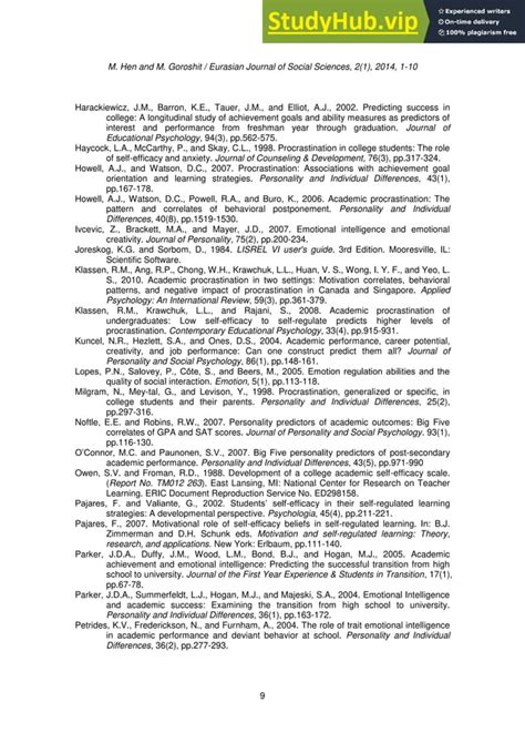 Academic Procrastination In Higher Education Pdf