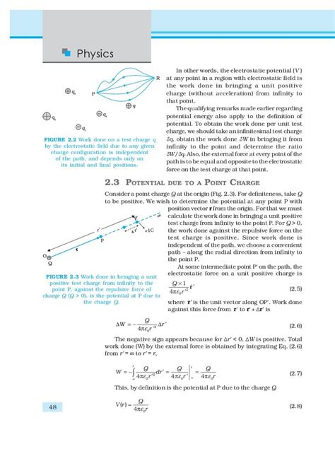 Ncert Book Class 12 Physics Chapter 2 Electrostatic Potential And