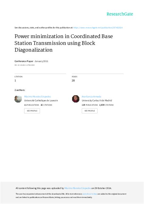 pdf power minimization in coordinated base station transmission using