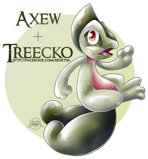 Treeko X Axew By Seosaurus On DeviantArt Pokemon Fusion Pokemon Fusion Art Pokemon