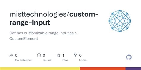 Github Misttechnologiescustom Range Input Defines Customizable