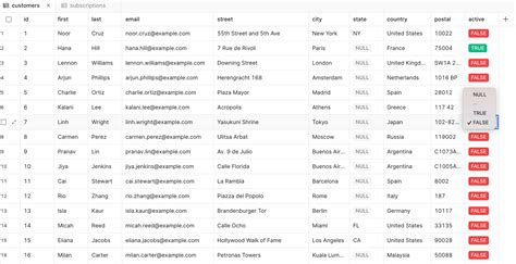 Manage Table Data In Retool Database Retool Docs