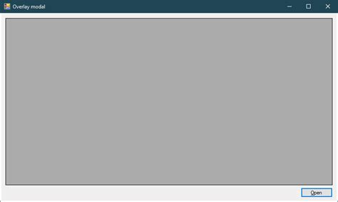 How To Create Overlay Modal Popup In C