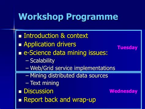 ppt e science and data mining workshop introduction powerpoint