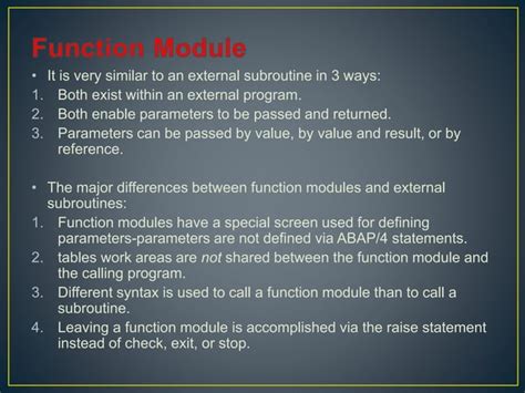 Sap Modularization Techniques Pptx Programming Languages Computing