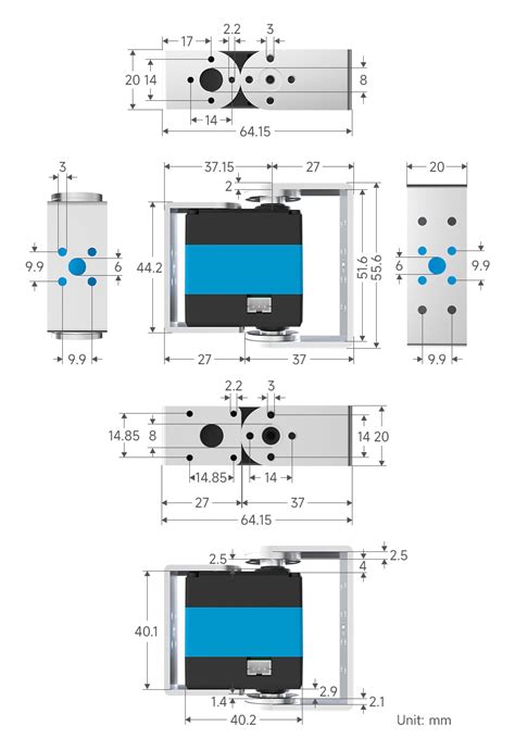 25kg Cm Wide Range Voltage Serial Bus Servo High Precision Large Torque Programmable 360