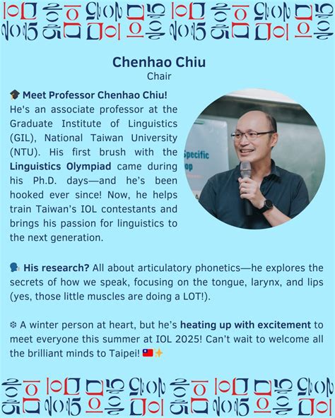 Iol2025 Linguistics Olympiad Taiwan International Linguistics Olympiad