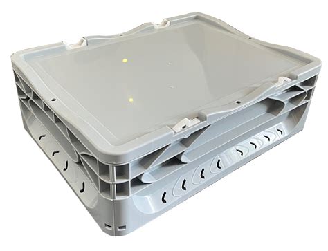 Hinged Lid Euro Stackable Containers Solent Plastics