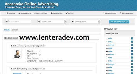 source code aplikasi promosi barang dan jasa gratis