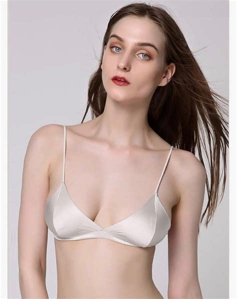 Silk Satin Triangle Bra Silk Satin Triangle Bralette Womens Fashion