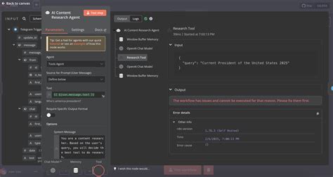 Getting An Error On Using Call N8n Workflow Tool Questions N8n
