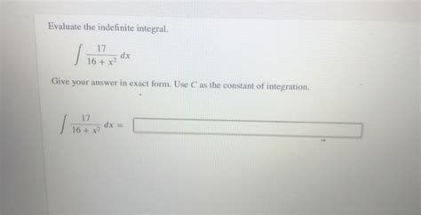 Solved Calculate The Integral Express Numbers In Exact Chegg Com