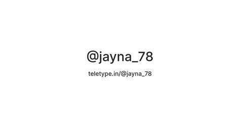 Jayna78 — Teletype