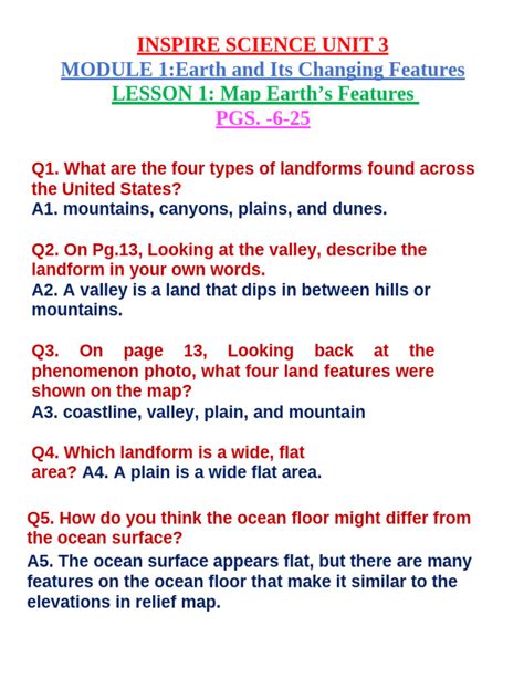Updated Unit 3 Module 1 Lesson 1 Notes Pdf