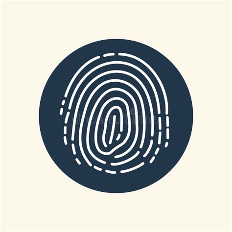 Fingerprint Icon Security Access Concept Biometrics System Vector