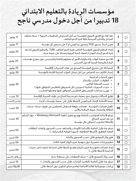 18تدبير لدخول مدرسي ناجح Pdf