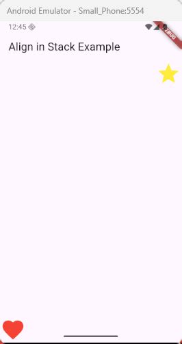 Flutter Align Widget