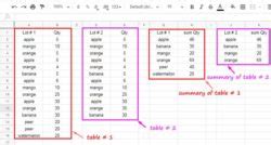 Combine Two Tables With Unequal Rows Horizontally In Google Sheets